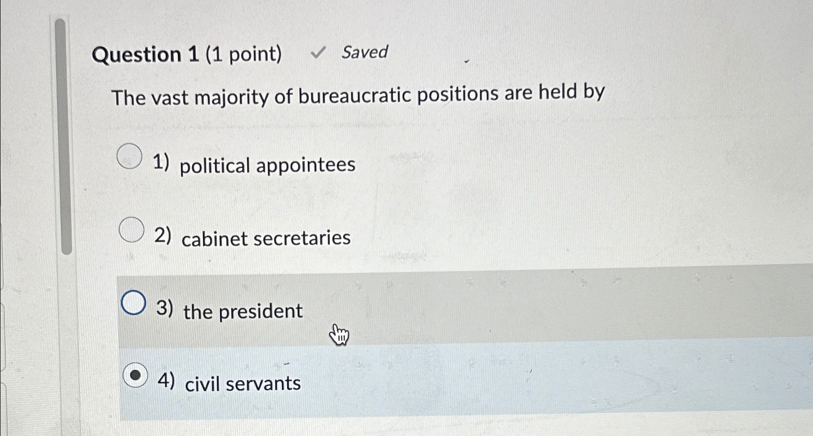 Solved Question 1 (1 ﻿point) ﻿SavedThe vast majority of | Chegg.com