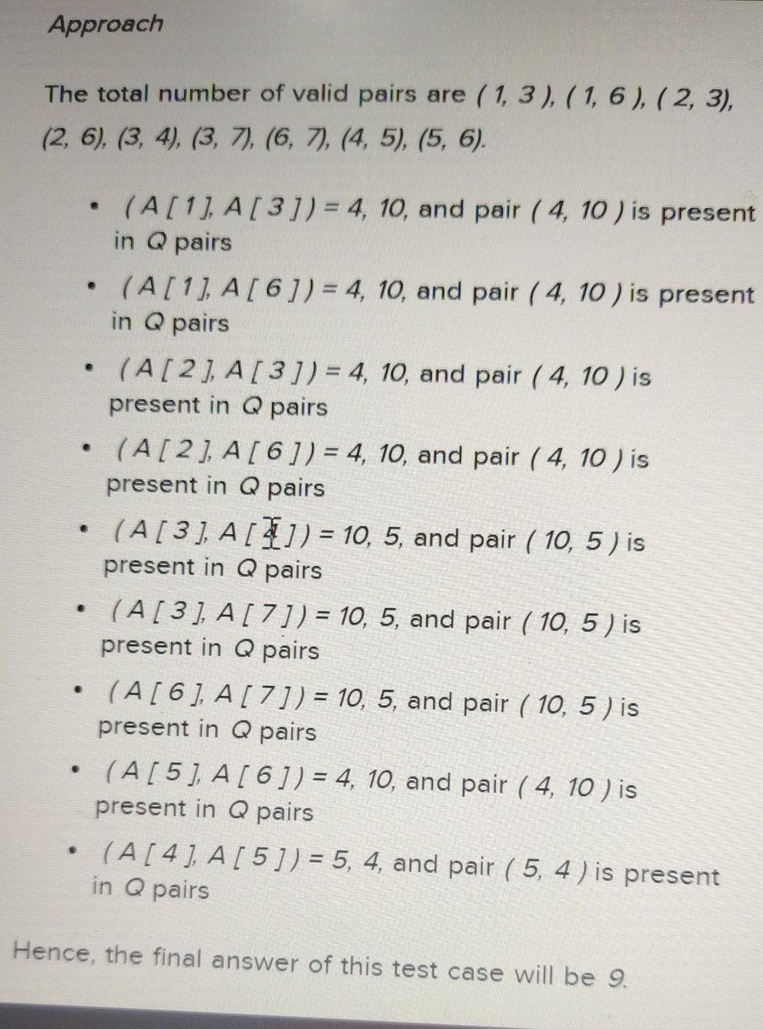 Solved Pair of pairs Given Q pairs in the form of (L,R) | Chegg.com