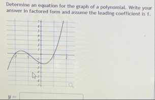 Solved Determine an equation for the graph of a polynomial. | Chegg.com