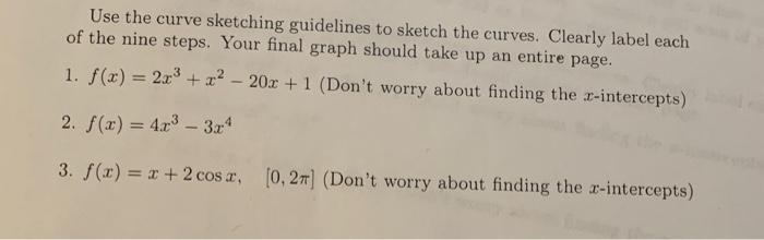 Solved Use the curve sketching guidelines to sketch the | Chegg.com
