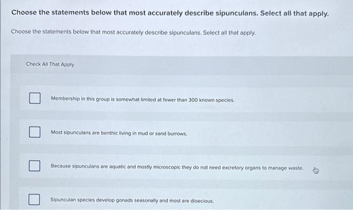 Solved Choose the statements below that most accurately | Chegg.com