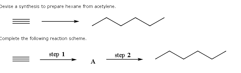 Solved Devise a synthesis to prepare hexane from | Chegg.com
