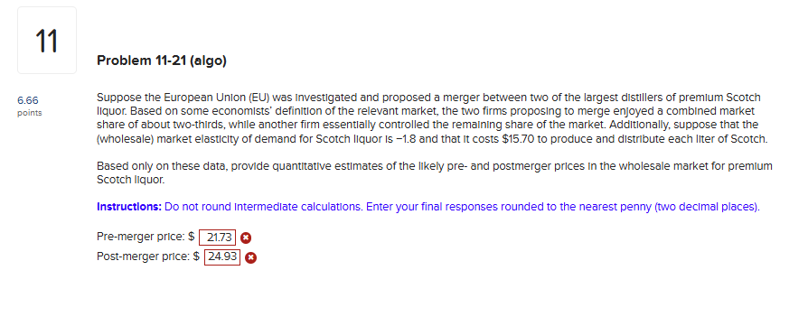 Solved Problem 11-21 (algo) ﻿Suppose the European Union (EU) | Chegg.com
