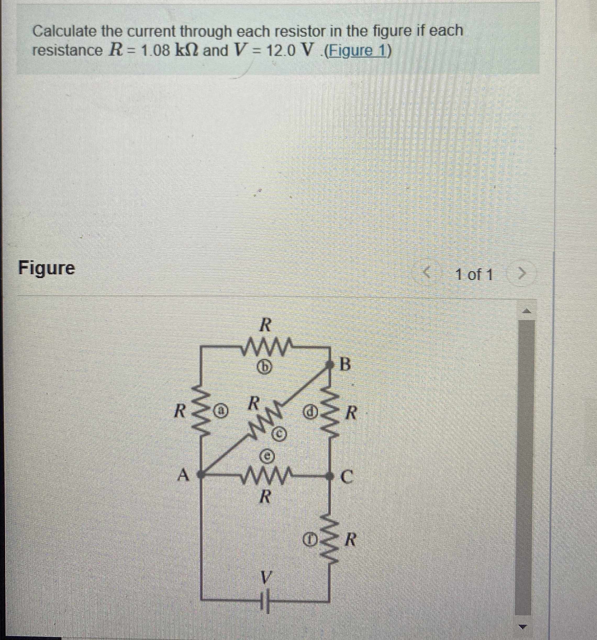 Solved Calculate the current through each resistor in the | Chegg.com