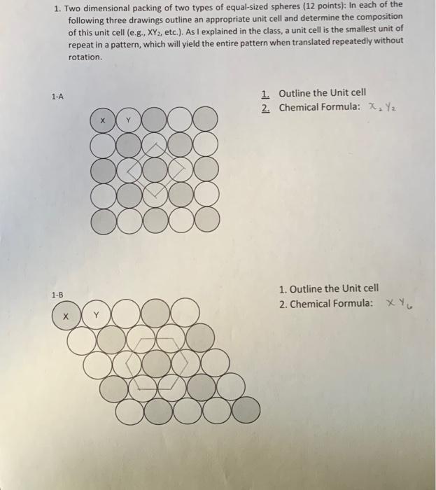 Solved 1. Two dimensional packing of two types of | Chegg.com