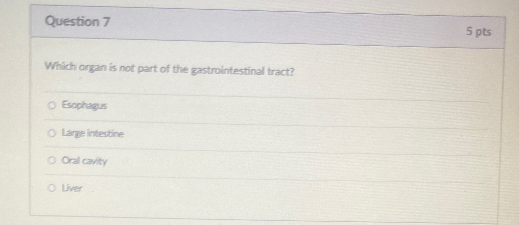 Question 75 ptsWhich organ is not part of the | Chegg.com Question 75 ptsWhich organ is not part of the | Chegg.com