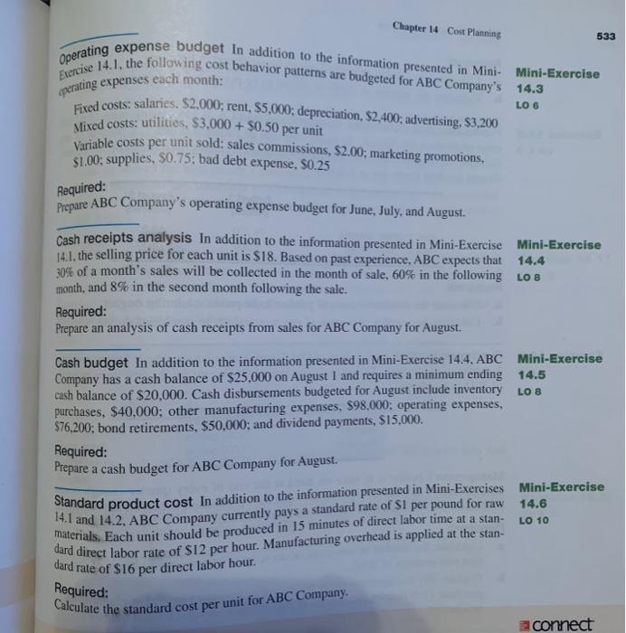 Solved All applicable Mini-Exercises are available in | Chegg.com