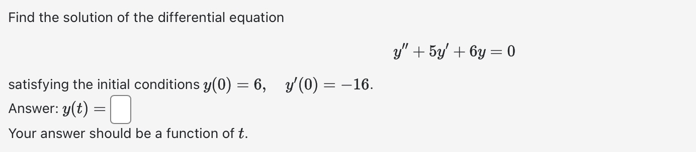 Solved Find the solution of the differential | Chegg.com