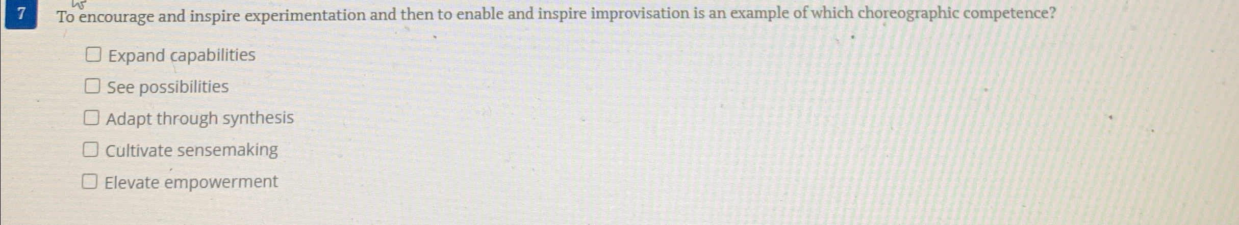 Solved 7 ﻿To encourage and inspire experimentation and then | Chegg.com