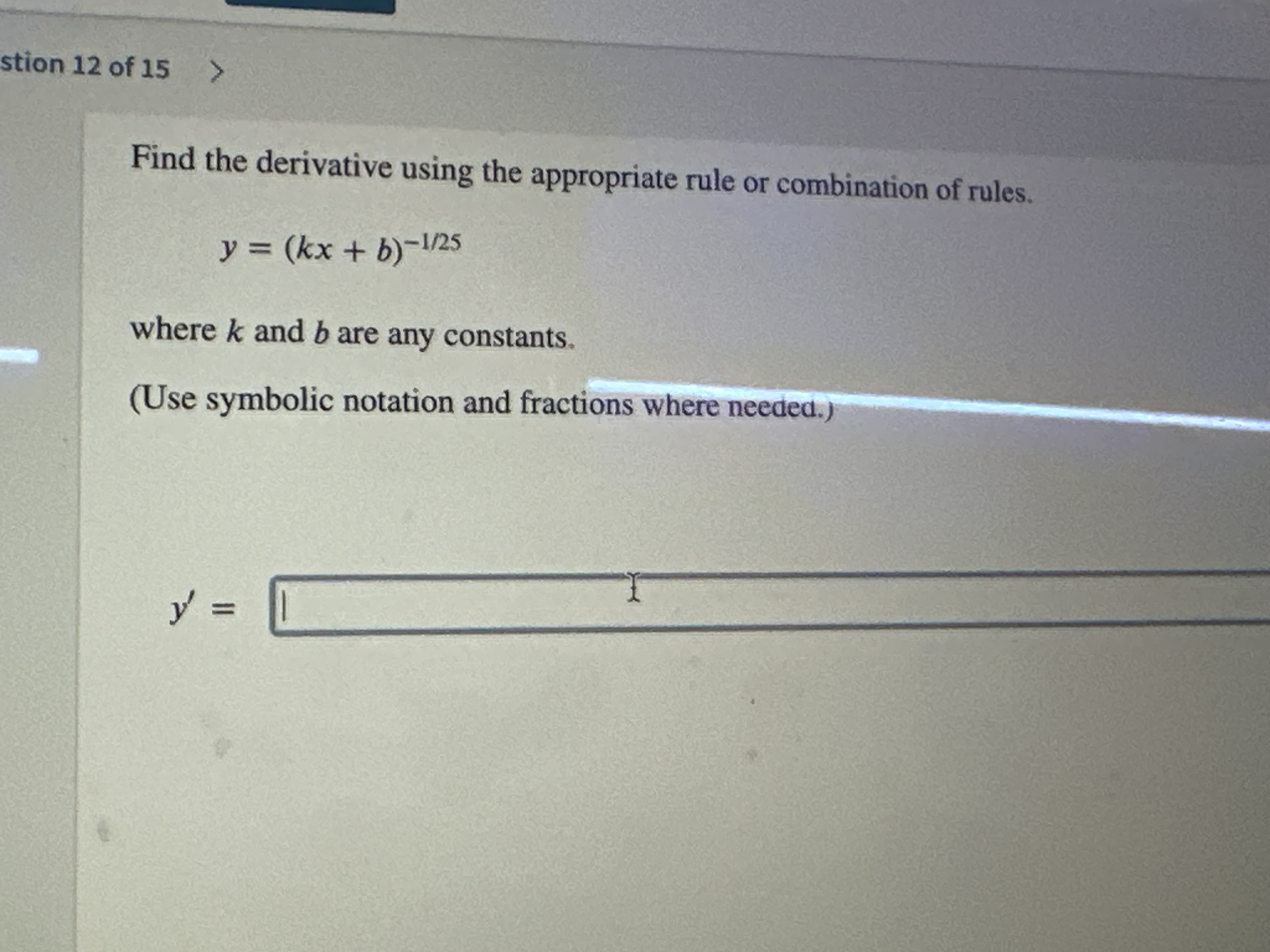 Find the derivative using the appropriate rule or | Chegg.com