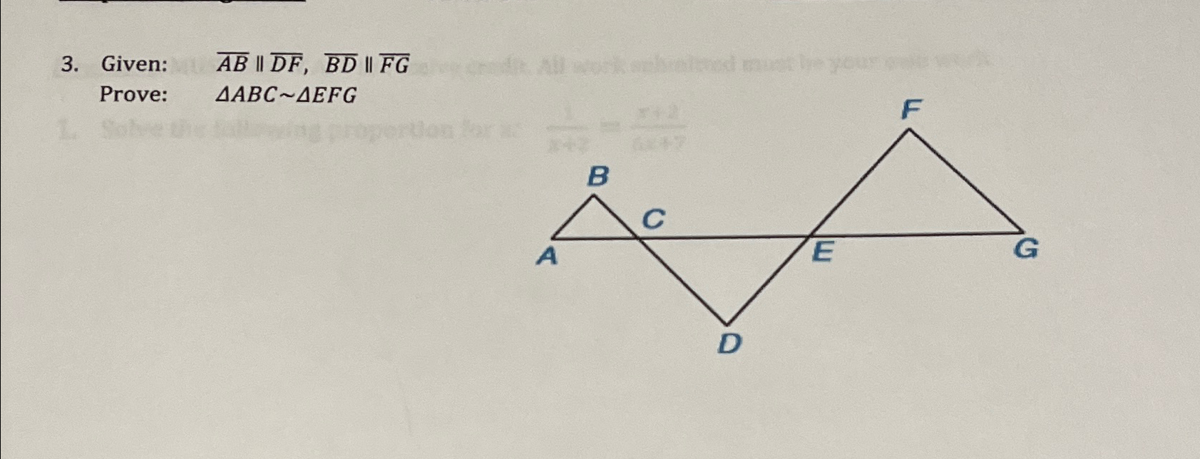 Solved Given: |)/(b|)/(bProve: ????ABC∼???EFG | Chegg.com