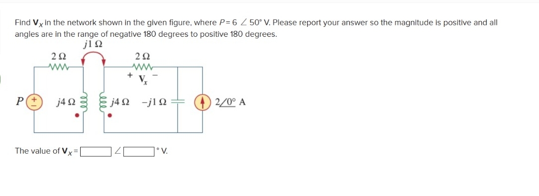 Solved Find Vx ﻿in the network shown in the given figure, | Chegg.com