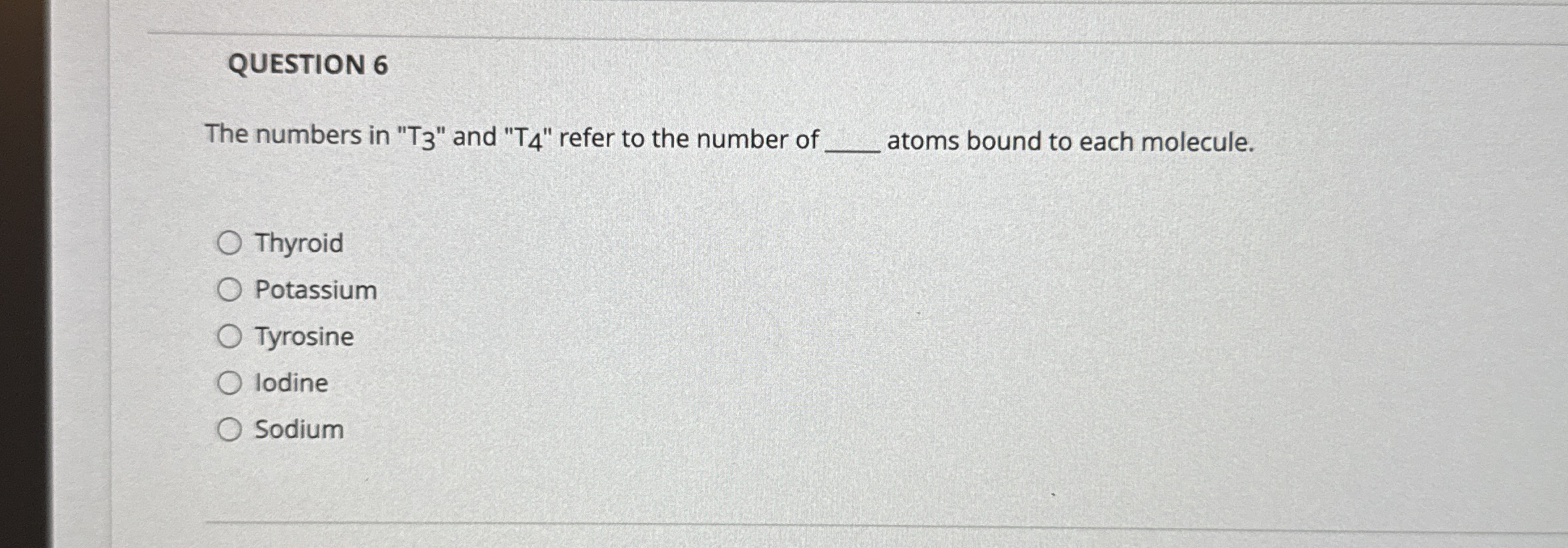 Solved QUESTION 6The numbers in " T3 " ﻿and " T4 " ﻿refer to | Chegg.com