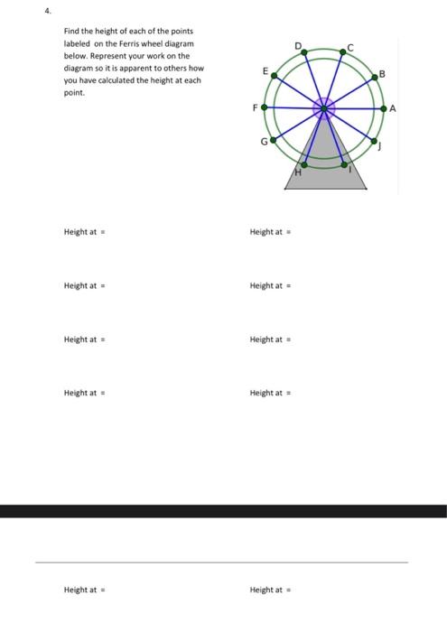 Solved Find the height of each of the points labeled on the | Chegg.com