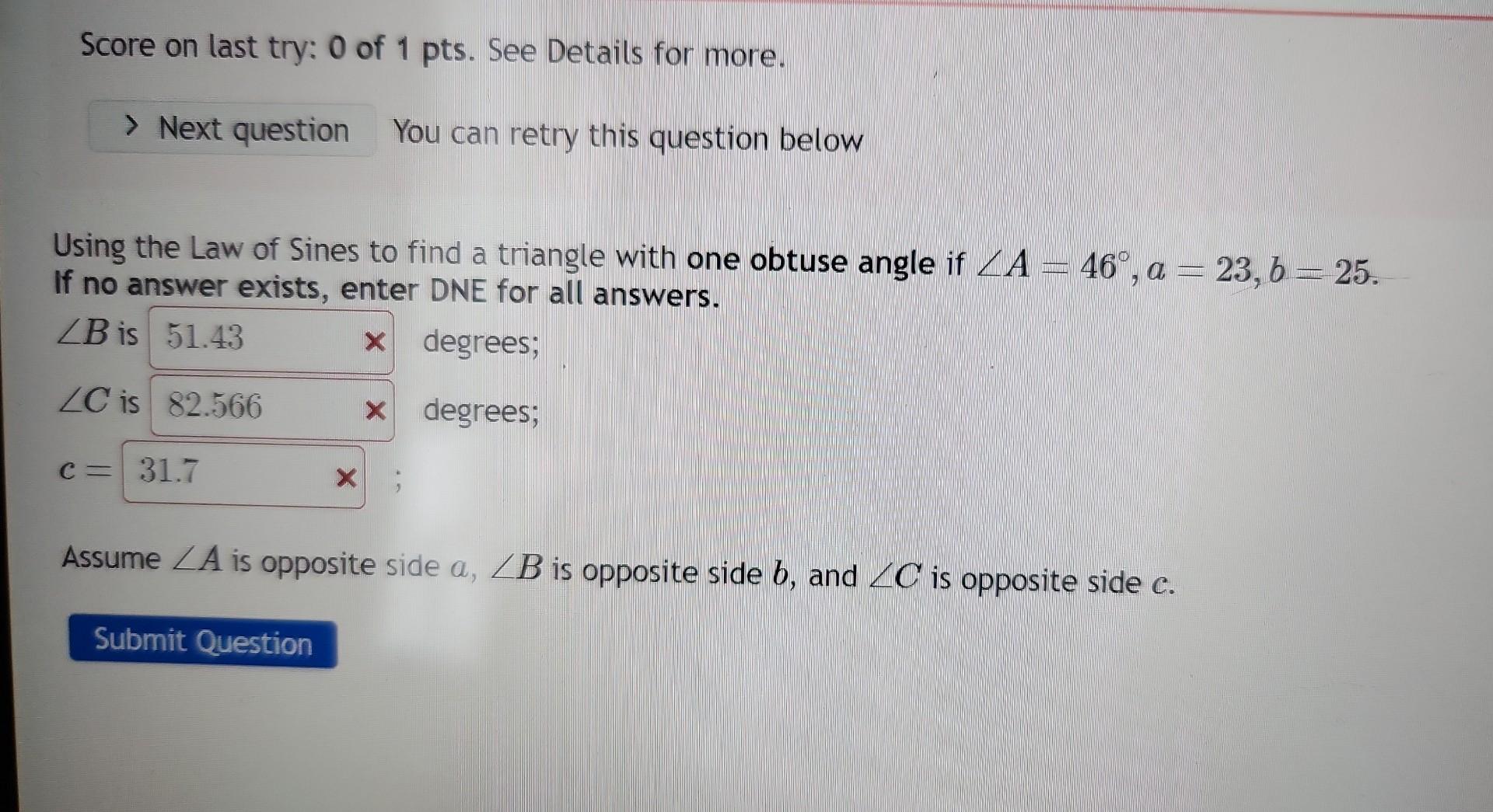 Solved You can retry this question below Using the Law of | Chegg.com