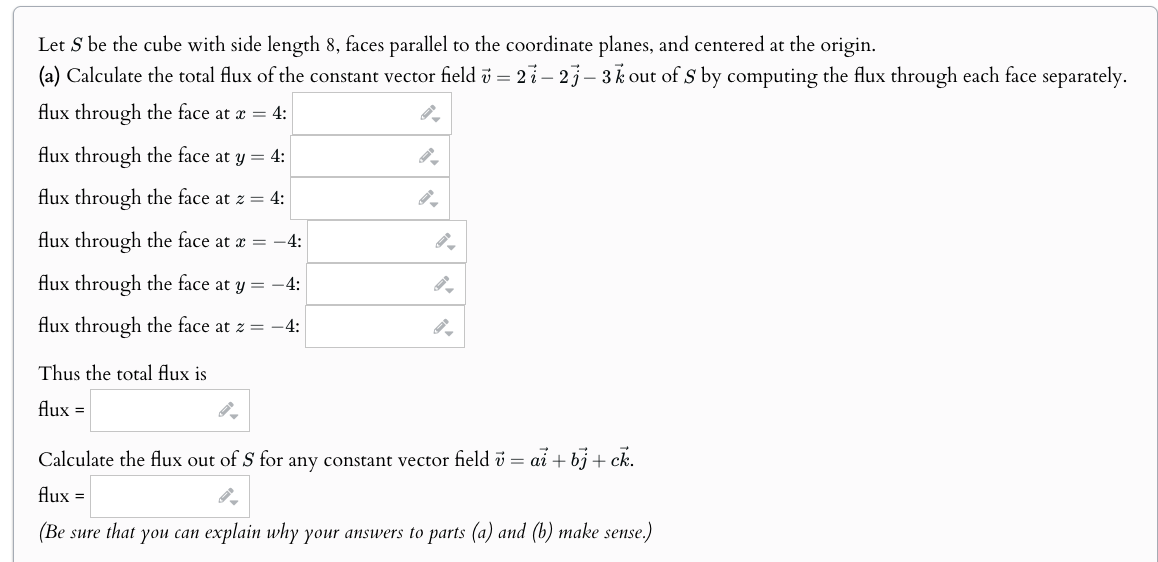 Solved Let S be ﻿the cube with side length 8 , ﻿faces | Chegg.com