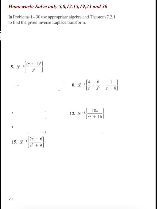 Solved Homework: Solve Only 5,8,12,15,19,23 And 30 In 