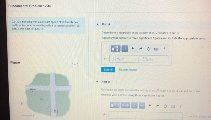 Solved Fundamental Problem 12.45 Car A is traveling with a | Chegg.com
