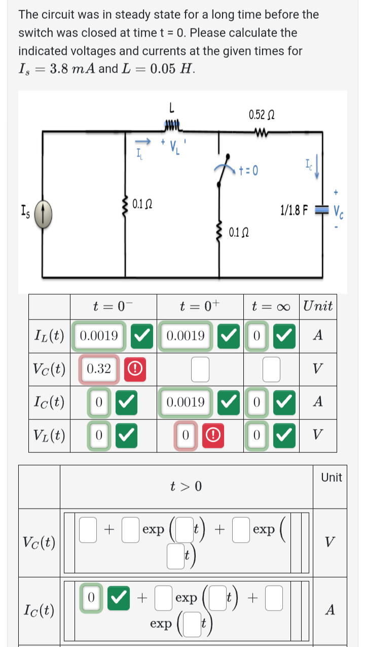 Solved by an EXPERT The circuit was in steady state for a long time | Chegg.com