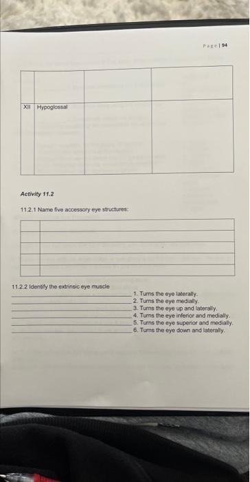 Part B. Peripheral Nenvous System. Cranid Nervets and | Chegg.com