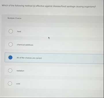 Solved Which of the following method (s) ﻿effective against | Chegg.com