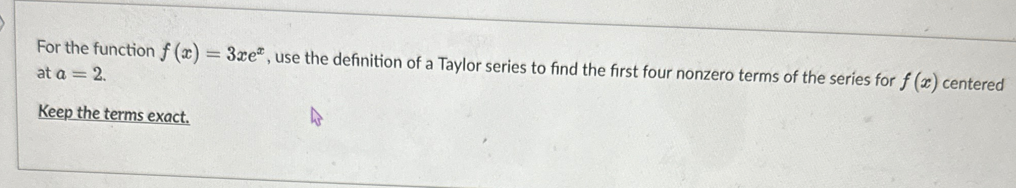 Solved For the function f(x)=3xex, ﻿use the definition of a | Chegg.com