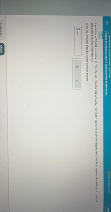 Solved A principal of 52600 is invested at 3 th intereit, | Chegg.com