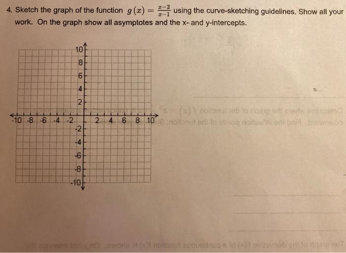 Solved 4. Sketch the graph of the function g(x) = -1 using | Chegg.com