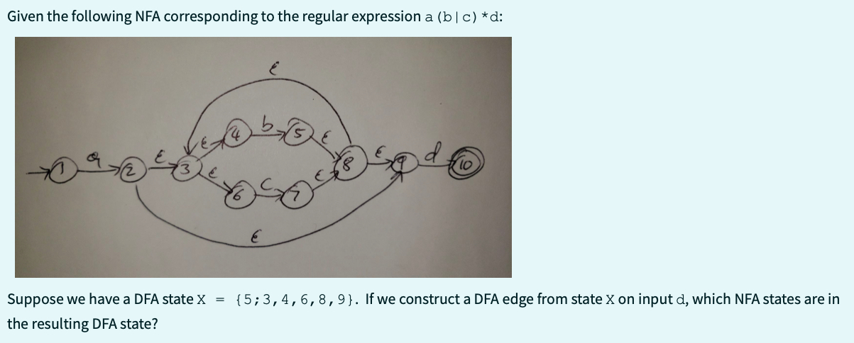 Solved Given the following NFA corresponding to the regular | Chegg.com