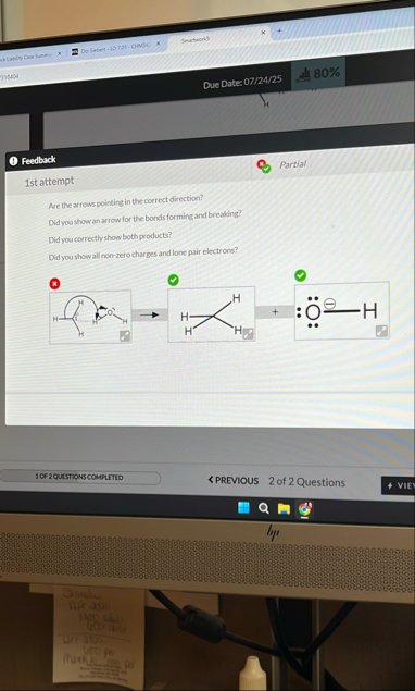 Solved FeedbackPartial1st attemptAre the arrows pointing in | Chegg.com