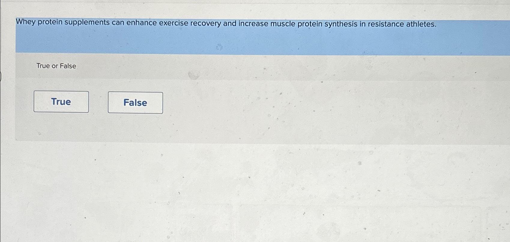 Solved Whey protein supplements can enhance exercise | Chegg.com