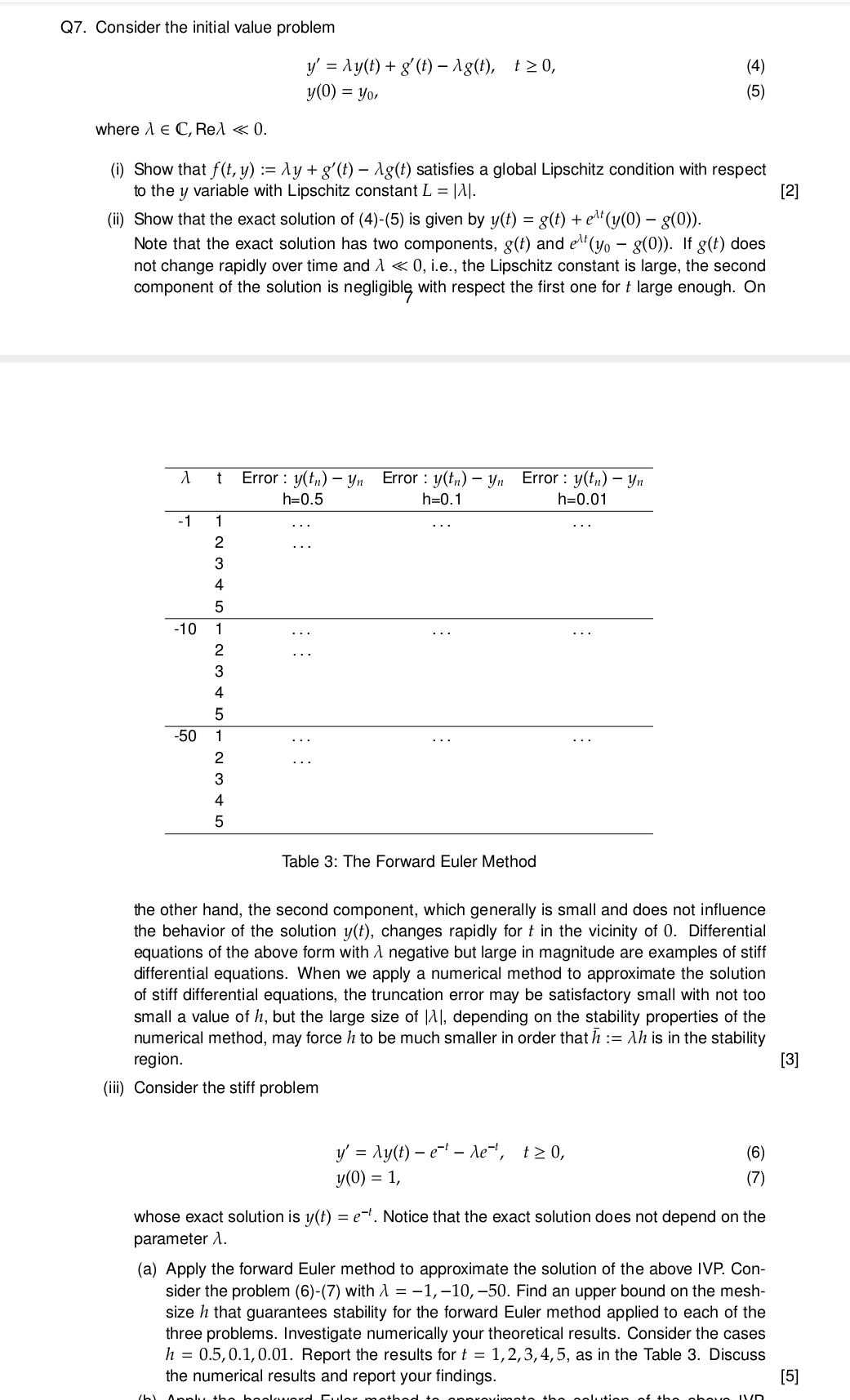 Solved Q7. ﻿Consider the initial value problemwhere AE C, | Chegg.com