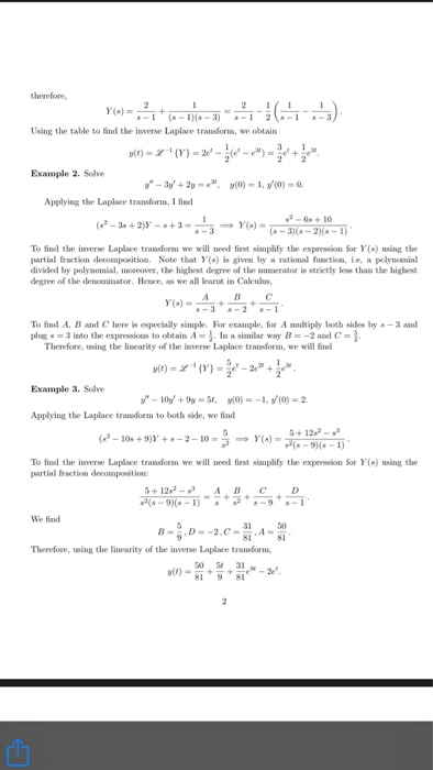 16 Laplace transform. Solving linear ODE Ithis | Chegg.com
