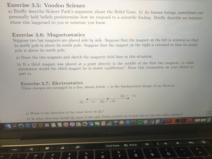 Solved Exercise 3.5: Voodoo Science a) Briefly describe | Chegg.com