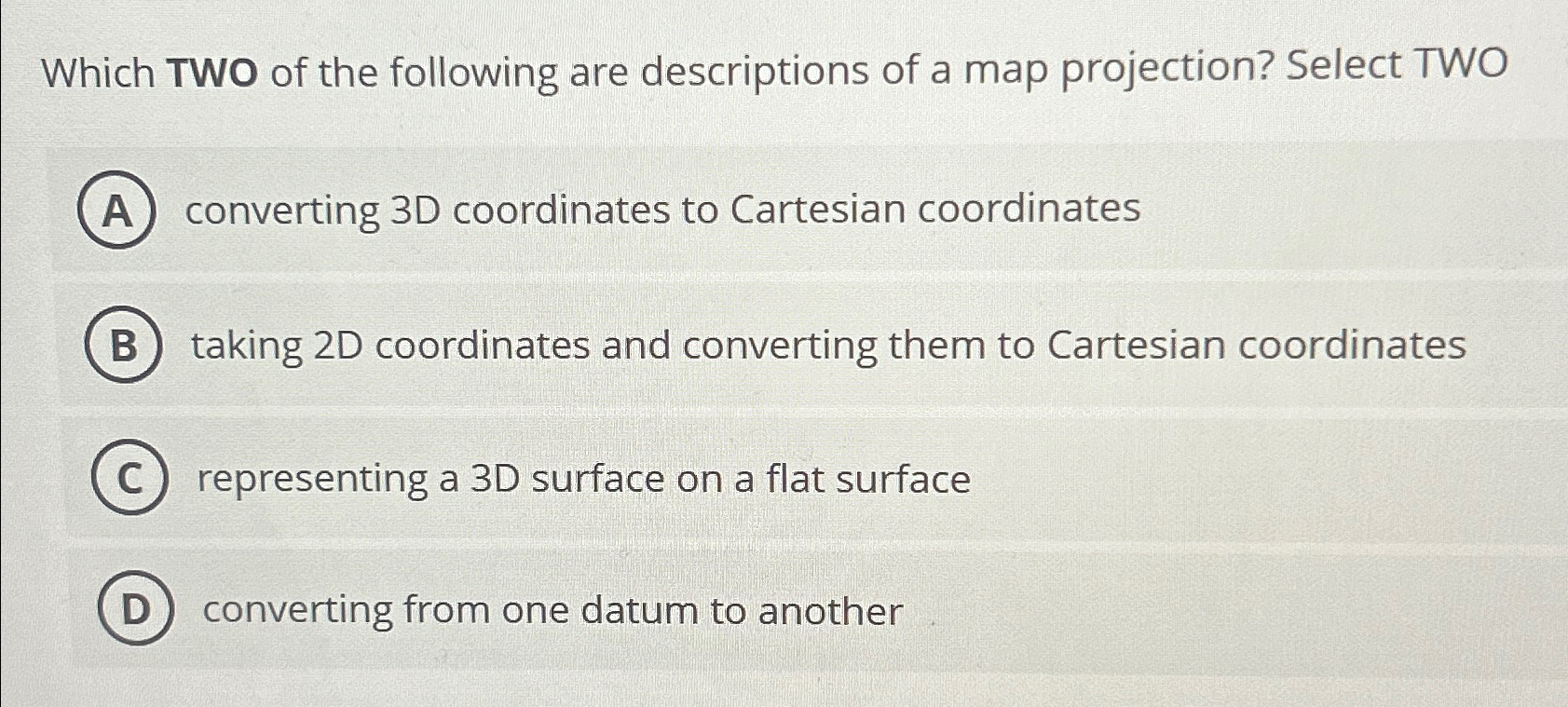 Solved Which TWO of the following are descriptions of a map | Chegg.com