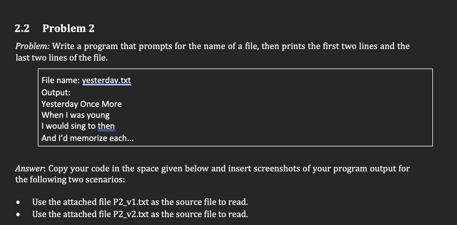 Solved Answer: Copy your code in the space given below and | Chegg.com