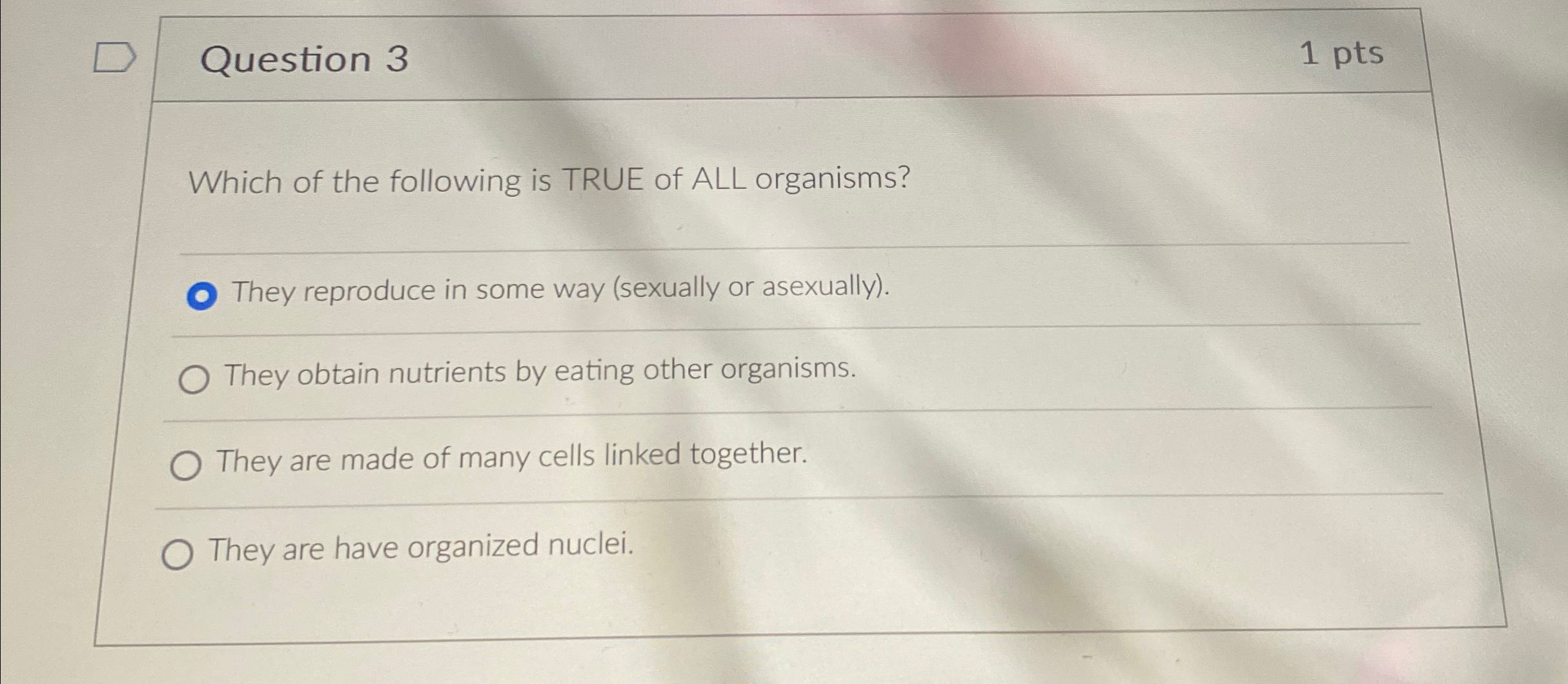 Solved Question 31 ﻿ptsWhich of the following is TRUE of ALL | Chegg.com