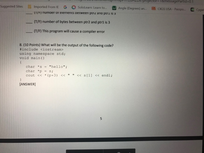 Solved CPSC2380-01 Spring 2020 6. (20 Points) Given the | Chegg.com