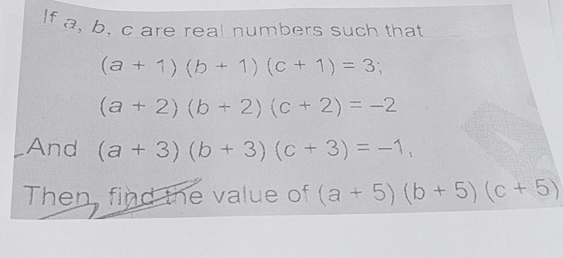 Solved If a,b,c ﻿are real numbers such | Chegg.com