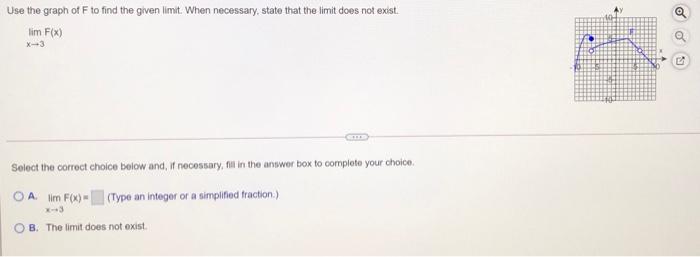 Solved Use the graph of F to find the given limit. When | Chegg.com