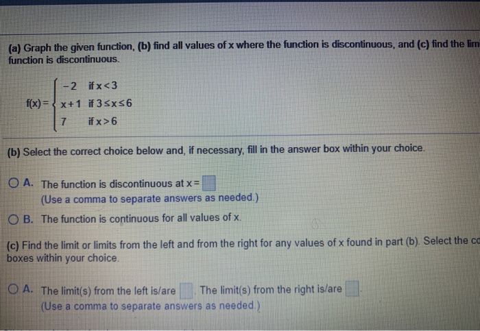 Solved (a) Graph the given function, (b) find all values of | Chegg.com