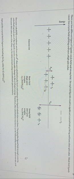 Solved There are two different types of ligands: weak field | Chegg.com