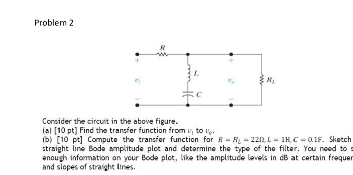 Solved Problem 2 R L IRL Consider the circuit in the above | Chegg.com