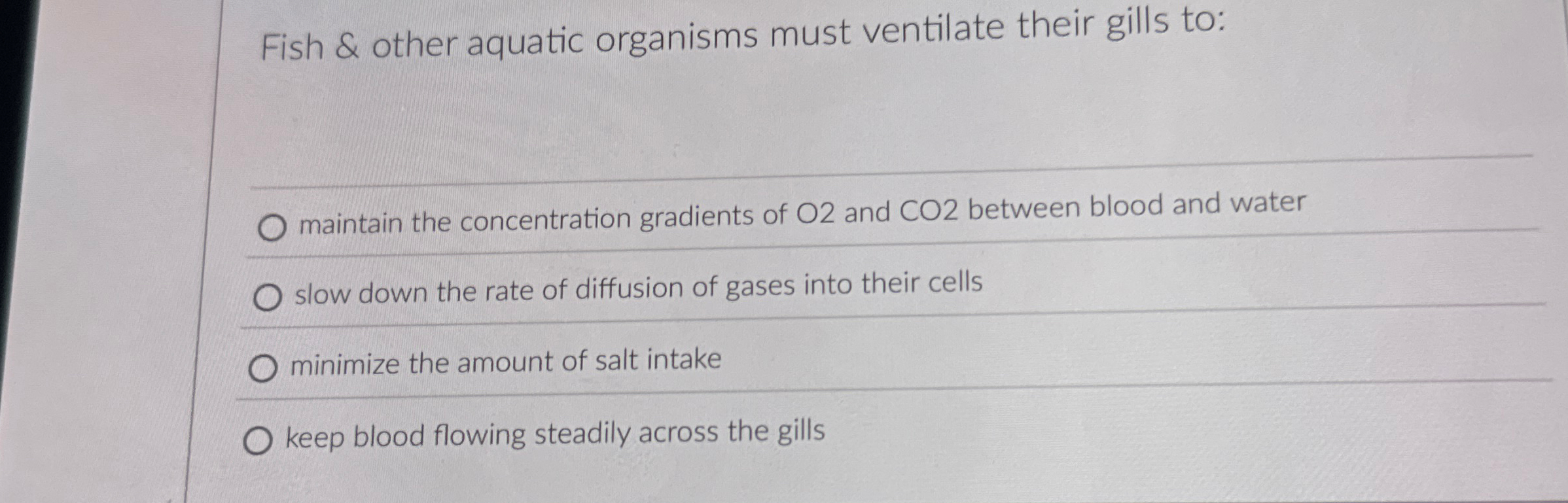 High Quality SOLUTION Fish & other aquatic organisms must ventilate ...