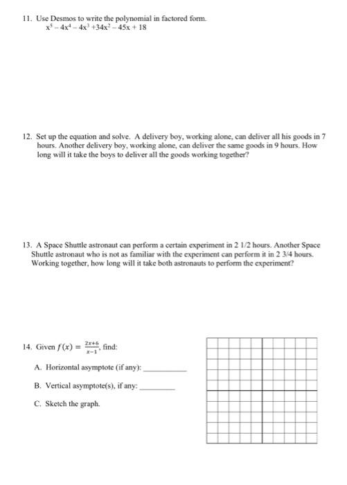 Solved 11. Use Desmos to write the polynomial in factored | Chegg.com