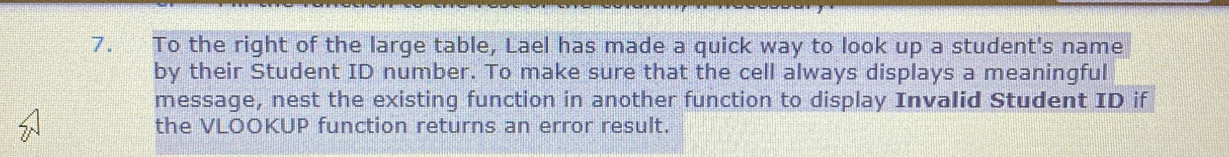 Solved To the right of the large table, Lael has made a | Chegg.com