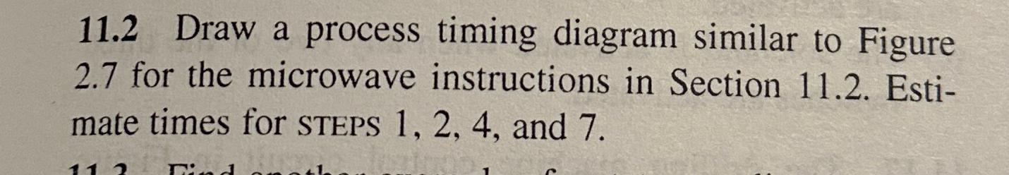 Solved 11.2 ﻿Draw a process timing diagram similar to Figure | Chegg.com