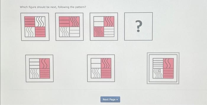 Solved Which figure should be next, following the pattern? | Chegg.com