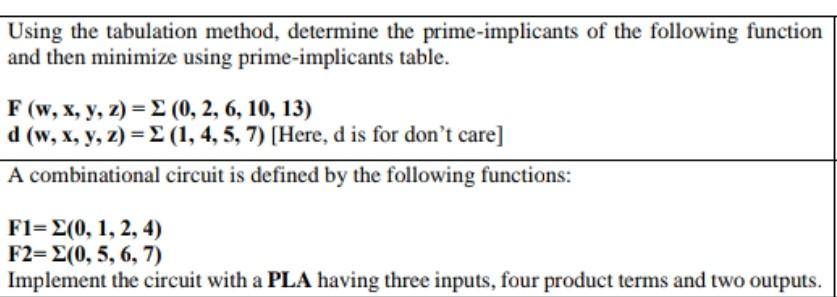 Using the tabulation method, determine the | Chegg.com