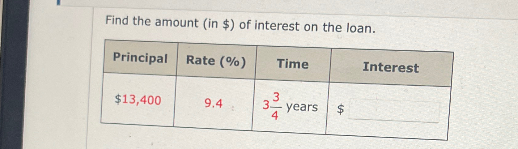 Solved Find the amount (in $) ﻿of interest on the | Chegg.com